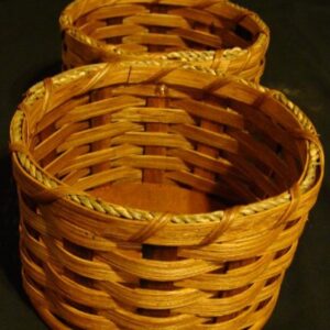 Double Peanut Amish Handmade Basket One Side Holds the Uncracked Peanuts Still in the Shell Other Side Holds Hulls Until Ready to Be Discarded in the Trash or Recycle Bin. Great Idea for Any Man Cave or Bar. Can Also Be Placed on the Coffee Table in Front