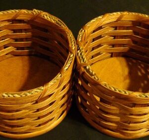 Double Peanut Amish Handmade Basket One Side Holds the Uncracked Peanuts Still in the Shell Other Side Holds Hulls Until Ready to Be Discarded in the Trash or Recycle Bin. Great Idea for Any Man Cave or Bar. Can Also Be Placed on the Coffee Table in Front