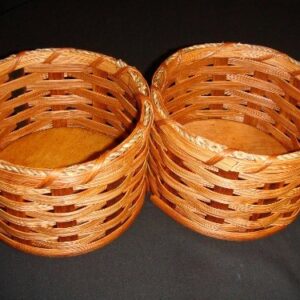 Double Peanut Amish Handmade Basket One Side Holds the Uncracked Peanuts Still in the Shell Other Side Holds Hulls Until Ready to Be Discarded in the Trash or Recycle Bin. Great Idea for Any Man Cave or Bar. Can Also Be Placed on the Coffee Table in Front