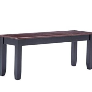 Boraam Bloomington Bench, Black/Cherry