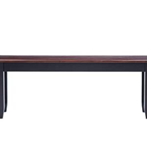 Boraam Bloomington Bench, Black/Cherry