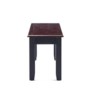 Boraam Bloomington Bench, Black/Cherry