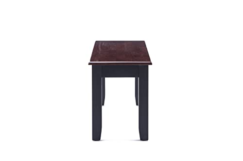 Boraam Bloomington Bench, Black/Cherry