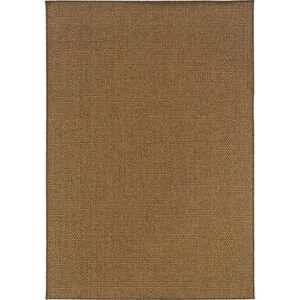 oriental weavers 2160n karavia area rug, 3-feet 7-inch by 5-feet 6-inch, tan