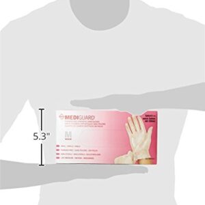 Medline MediGuard Vinyl Exam Gloves, 150 Count, Medium, Powder Free, Disposable, Not Made with Natural Rubber Latex, All-purpose Medical Tasks