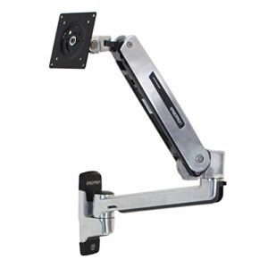 Ergotron – LX Sit-Stand Single Monitor Arm, VESA Wall Mount – for Monitors Up to 42 Inches, 7 to 25 lbs – Polished Aluminum