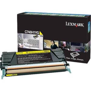 lexmark c748h1yg return program high-yield toner, 10,000 page-yield, yellow