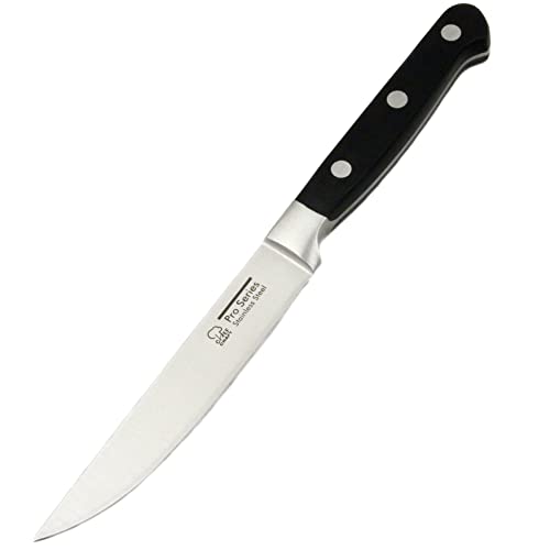 Chef Craft Pro Series Utility Knife, 5 inch blade 8 inches in length, Stainless Steel/Black