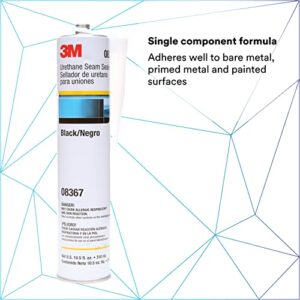 3M Urethane Seam Sealer, 08367, Black Color, High Solids, Permanently Flexible, 310 mL/10.5 fl oz Cartridge