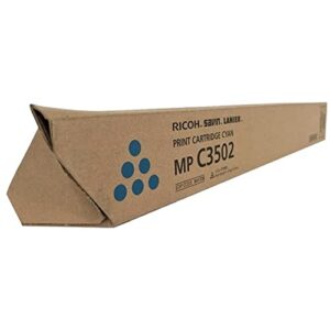 ricoh mpc3502 cyan 18000 page yield toner cartridge for aficio mp c3502 / mp c3002g multifunction printers 841650