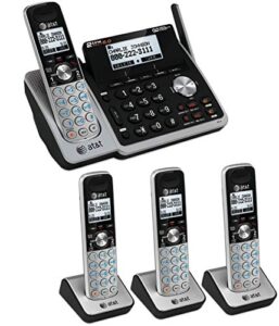 at&t (tl88102) dect 6.0 1-handset 2-line landline telephone bundle with 3 handsets and dual caller id/call waiting