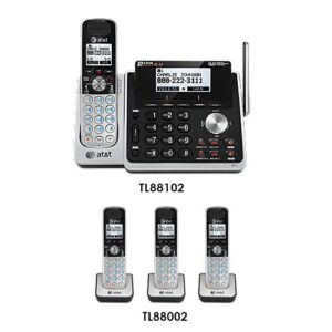 AT&T (TL88102) Dect 6.0 1-Handset 2-Line Landline Telephone Bundle with 3 Handsets and Dual Caller ID/Call Waiting