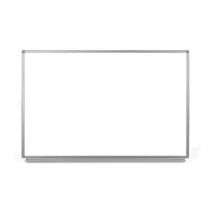 Luxor Home Office School Wall-Mounted Magnetic Dry Erase Whiteboard with Aluminum Frame - 36"W x 24"H