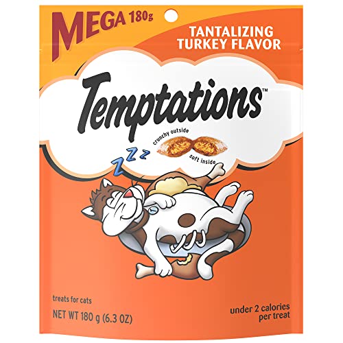 TEMPTATIONS Classic Treats for Cats Tantalizing Turkey Flavor 6.3 Ounces (Pack of 10)