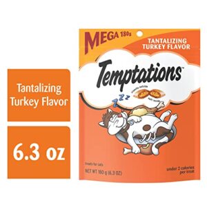 TEMPTATIONS Classic Treats for Cats Tantalizing Turkey Flavor 6.3 Ounces (Pack of 10)