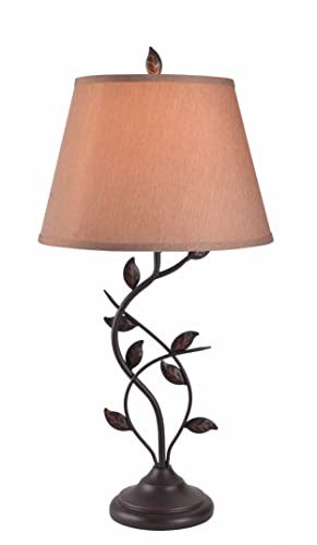 Kenroy Home 32239ORB Ashlen Table Lamp with Oil Rubbed Bronze Finish, Rustic Style, 31" Height, 15" Width, 15" Depth