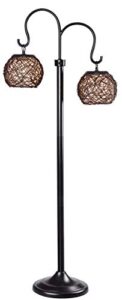 kenroy home castillo floor lamps, medium, oil rubbed bronze with highlight