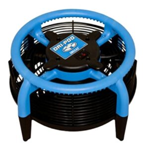 dri-eaz dri-pod pro omnidirectional floor, carpet dryer, dry cabinets cars, boats and rvs, ventilates, f451, item 121657, durable, lightweight, blue/black, 8.9 x 15.2 x 15.2 inches