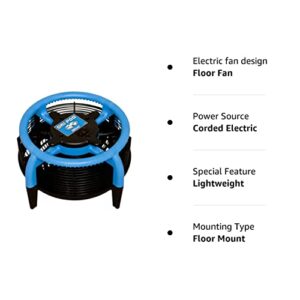 Dri-Eaz Dri-Pod Pro Omnidirectional Floor, Carpet Dryer, Dry Cabinets Cars, Boats and RVs, Ventilates, F451, Item 121657, Durable, Lightweight, Blue/Black, 8.9 x 15.2 x 15.2 inches