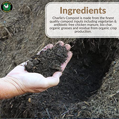 Charlie's Compost: Concentrated Organic Plant Fertilizer to Improve Garden Soil and Potting Soil in Fruit and Vegetable Garden - with Biochar (10lb)