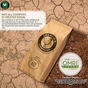 Charlie's Compost: Concentrated Organic Plant Fertilizer to Improve Garden Soil and Potting Soil in Fruit and Vegetable Garden - with Biochar (10lb)