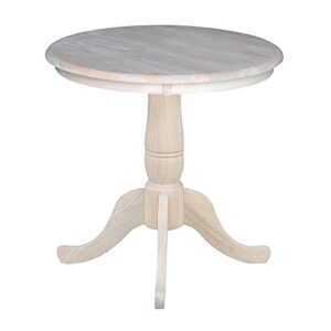 International Concepts Round Top Pedestal Table, 30-Inch