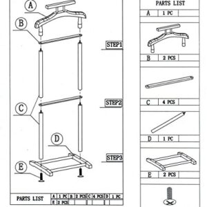 Frenchi Furniture Coat Rack, Mahogany