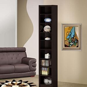 Coaster Home Furnishings Eliam Rectangular Bookcase with 2 Fixed Shelves Cappuccino