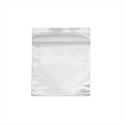 Soft 'N Style EN200 500 Count Resealable Zipper Poly Bags, 2 by 2-Inch, 50mm by 50mm, Clear