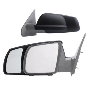 fit system 81300 snap-on black towing mirror for toyota tundra/sequoia - pair