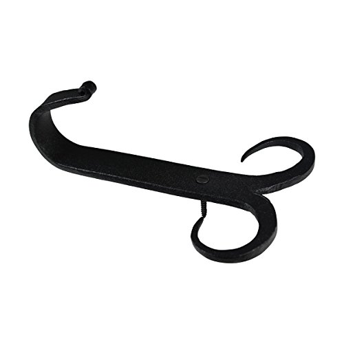 Coat Hat Robe Hook Wrought Iron Black Scroll 5" | Renovator's Supply