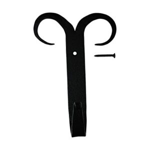 Coat Hat Robe Hook Wrought Iron Black Scroll 5" | Renovator's Supply