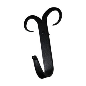 Coat Hat Robe Hook Wrought Iron Black Scroll 5" | Renovator's Supply