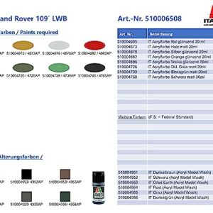 Italeri 510006508 1: 35 It Land Rover 109 Lwb