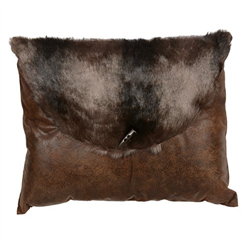 BLACK FOREST DECOR Brown Bear Faux Fur Envelope Pillow