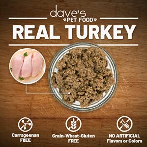 Dave's Pet Food Grain Free Wet Cat Food (Turkey), Made in USA Naturally Healthy Canned Cat Food, Added Vitamins & Minerals, Wheat & Gluten-Free, 12.5 oz (Case of 12)