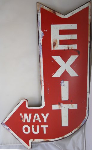 Vintage Looking EXIT Way Out Sign