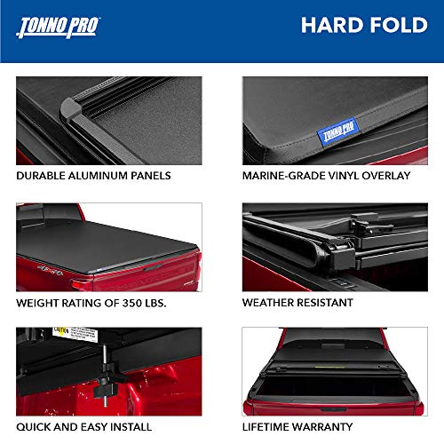 Tonno Pro Hard Fold, Hard Folding Truck Bed Tonneau Cover | HF-157 | Fits 2007 - 2013 Chevy/GMC Silverado/Sierra 1500 8' 2" Bed (97.6")