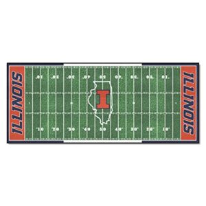 fanmats 7541 illinois illini field runner rug - 30in. x 72in.