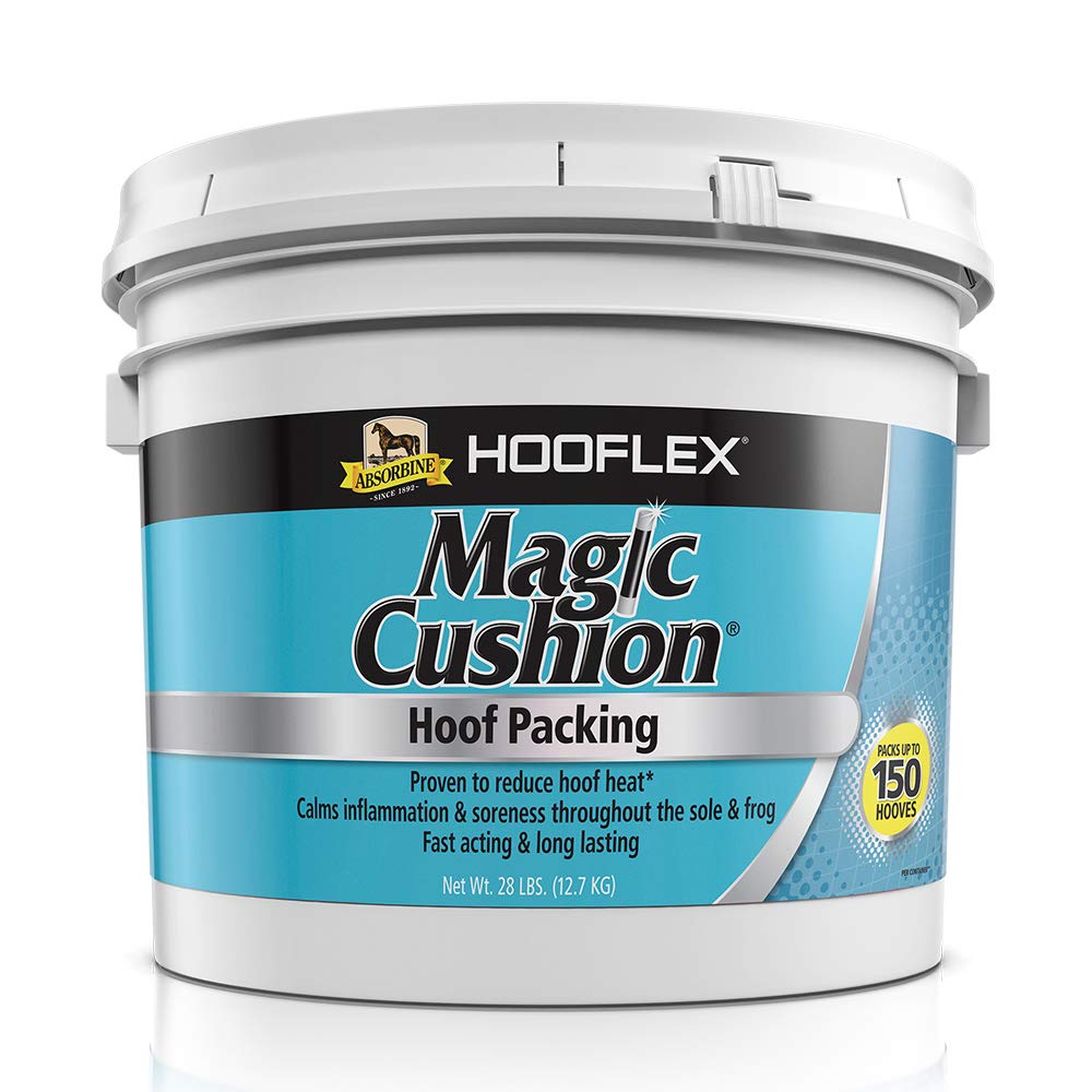 Absorbine Hooflex Magic Cushion, Veterinary Formulated Fast-Acting Relief, Reduce Hoof Heat for up to 24 Hours, 28 lb Tub