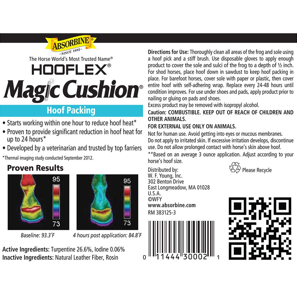 Absorbine Hooflex Magic Cushion, Veterinary Formulated Fast-Acting Relief, Reduce Hoof Heat for up to 24 Hours, 28 lb Tub