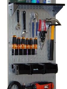 Wall Control Pegboard Basic Utility Tool Storage Pegboard Organizer with Black Accessories