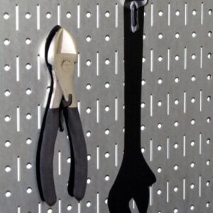 Wall Control Pegboard Basic Utility Tool Storage Pegboard Organizer with Black Accessories