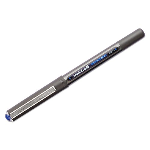 uni-ball 60108 Vision Roller Ball Stick Waterproof Pen Blue Ink Micro Dozen