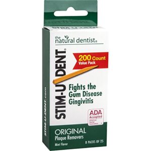 Stim-U-Dent Original, The Un-Plastic Plaque Removers, Mint-Flavored, 200 Count Box (Pack of 6)