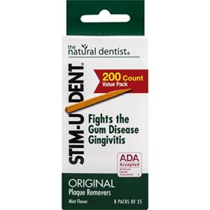 Stim-U-Dent Original, The Un-Plastic Plaque Removers, Mint-Flavored, 200 Count Box (Pack of 6)