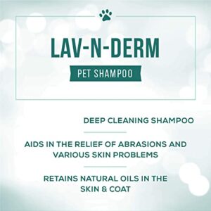 Nature's Specialties Lav-N-Derm Ultra Concentrated Calming Dog Shampoo for Pets, Makes up to 12.5 Gallons, Natural Choice for Professional Groomers, Relieves Various Skin Problems, Made in USA, 32 oz