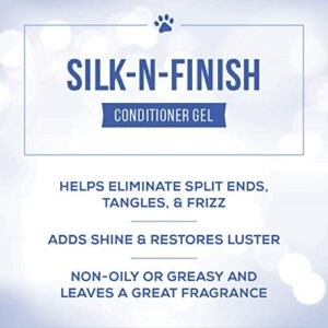 Nature's Specialties Silk-N-Finish Leave-in Dog Conditioner Gel for Pets, Natural Choice for Professional Groomers, Helps Create Brilliant Sheen, Made in USA, 16 oz