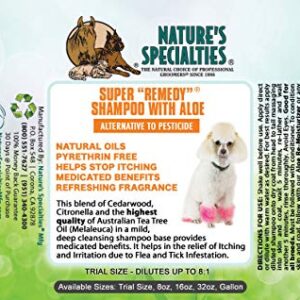 Nature's Specialties Super Remedy Dog Shampoo with Aloe for Pets, Natural Choice for Professional Groomers, Alternative to Pesticide Shampoo, Made in USA, 16 oz