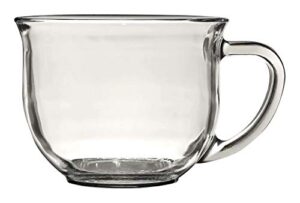 greenbrier 1 x large clear coffee, tea or soup mug, 16 oz